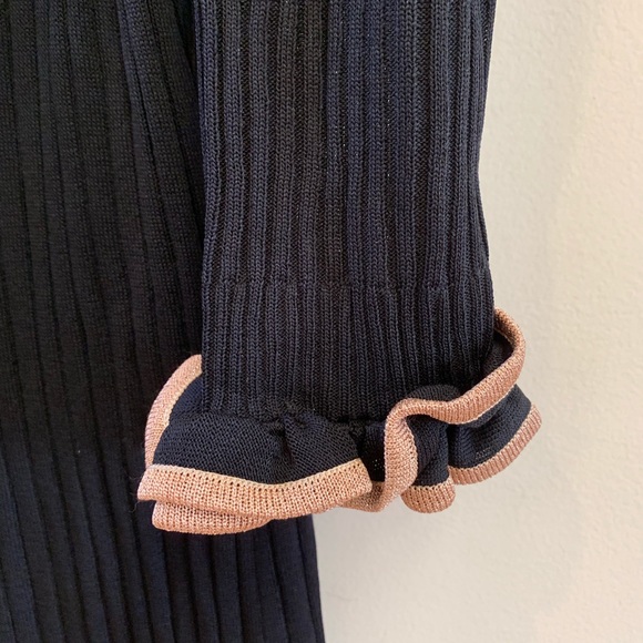 Misook | Sweaters | Misook Ruffle Snap Front Cardigan Sweater Xs | Poshmark